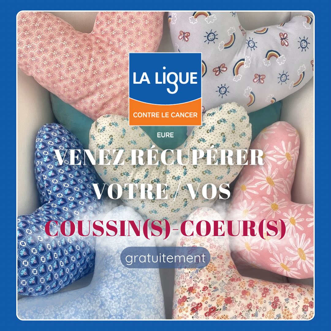 Venez récupérer votre / vos coussin(s)-coeur(s) | Ligue contre le cancer