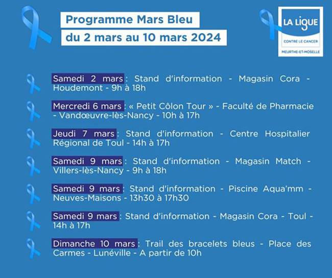 MARS BLEU 2024 | Ligue contre le cancer