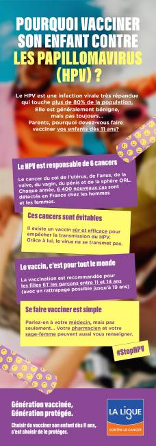 HPV • Génération vaccinée, génération protégée ! | Ligue contre le cancer
